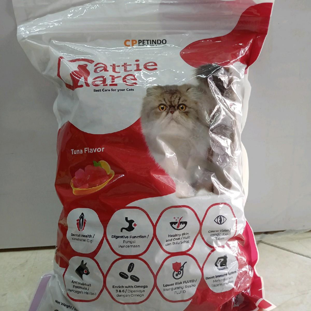 Jual Cattie Care Dry Food Makanan kucing 1kg | Shopee Indonesia