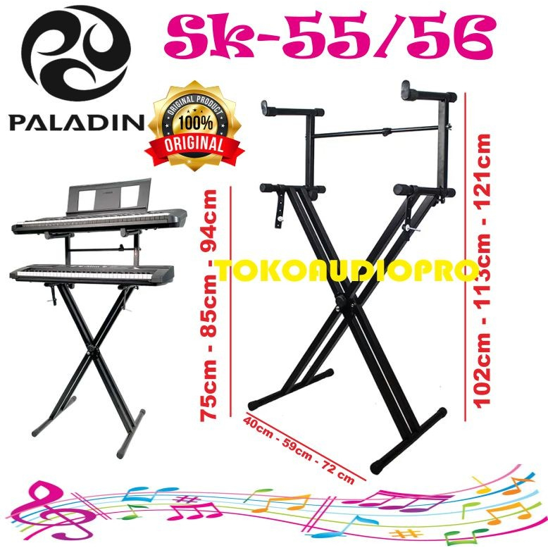 Jual Stand Keyboard 2 Susun Paladin Sk55 Stand Piano 2 Susun Sk56 ...