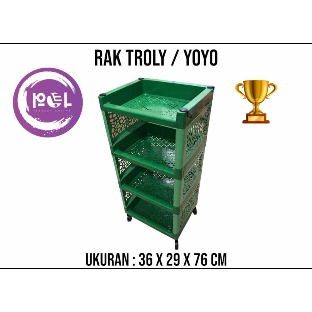 Jual Rak MULTIGUNA 4susun + roda packing dus | Shopee Indonesia
