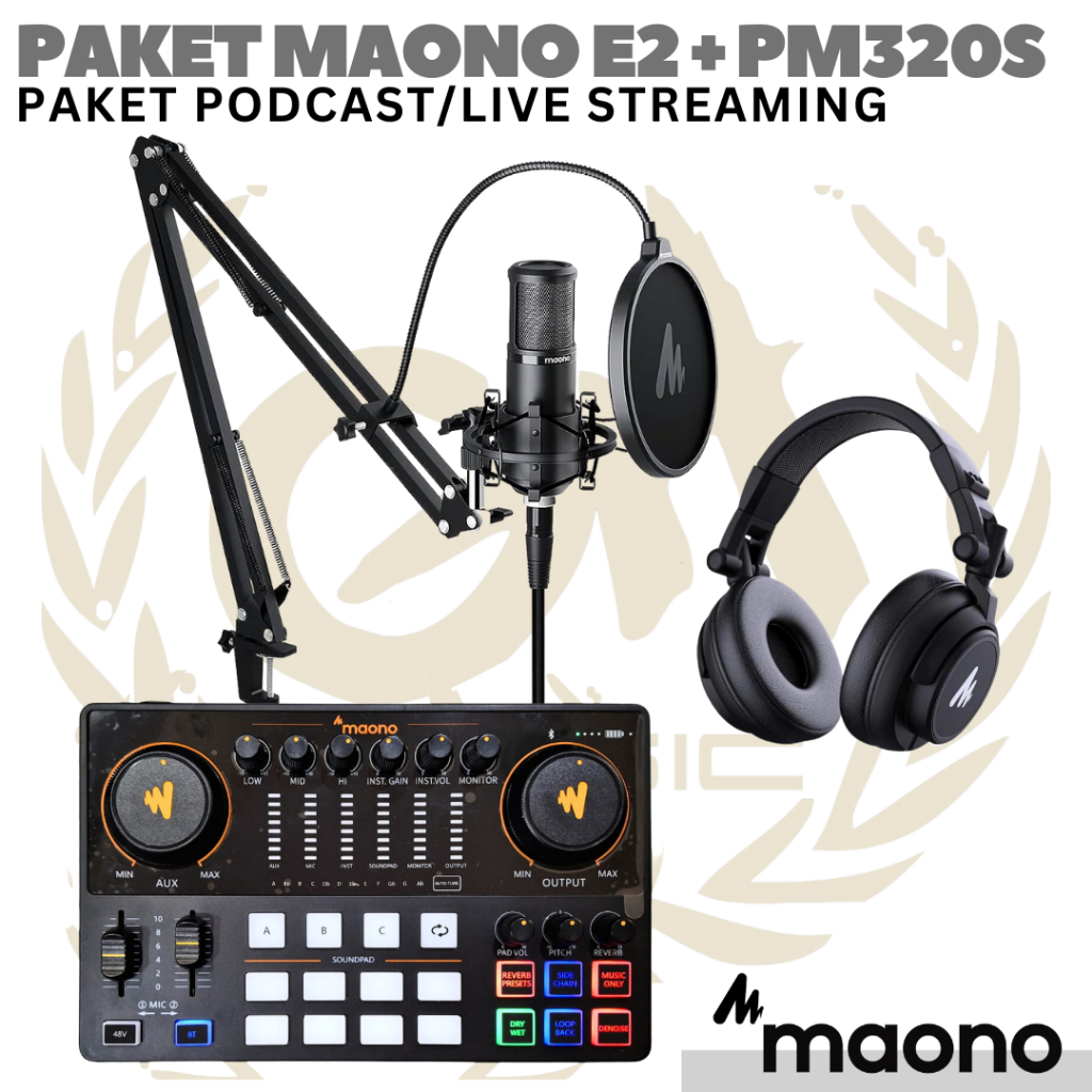 Jual PAKET LIVE STREAMING / PODCAST MAONO E2 + PM320 + MH601 | AME2 ...