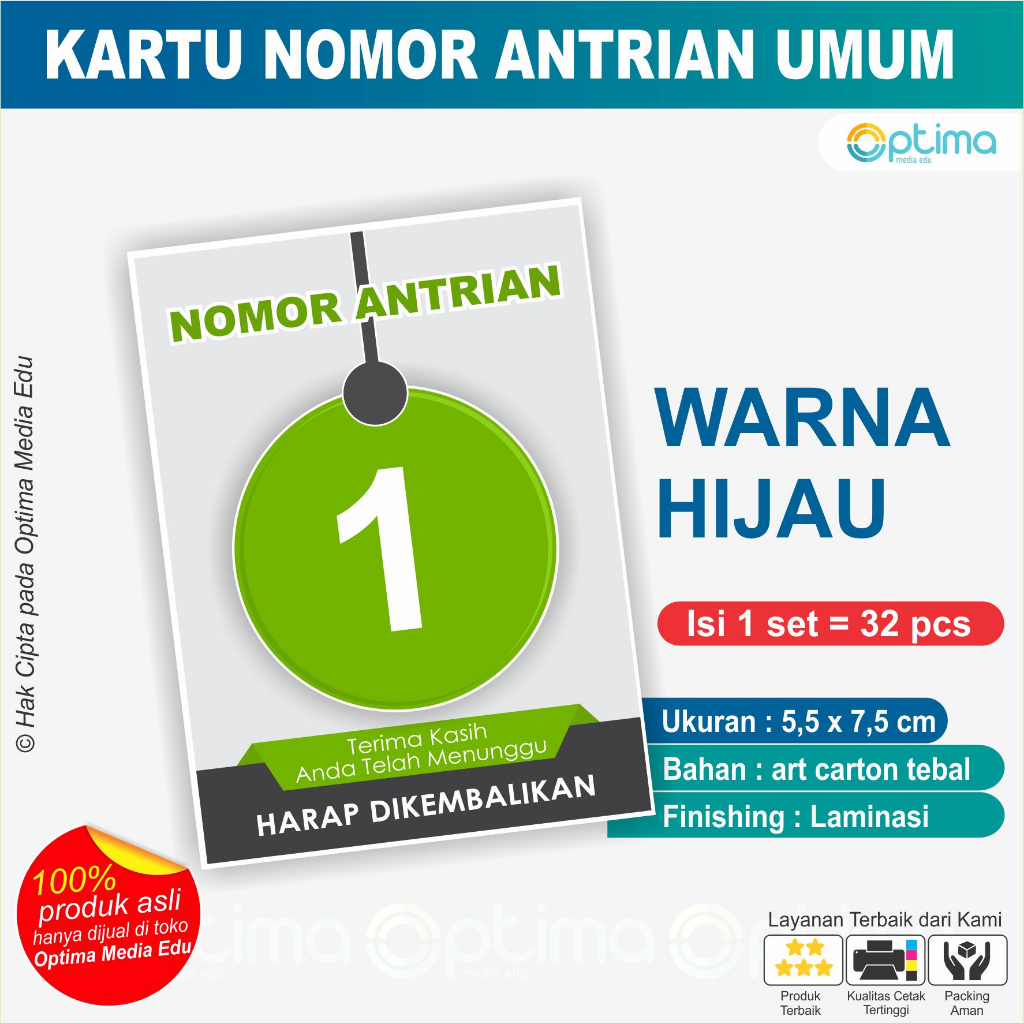 Jual KARTU NOMOR ANTRI / ANTRIAN (UMUM) | Shopee Indonesia