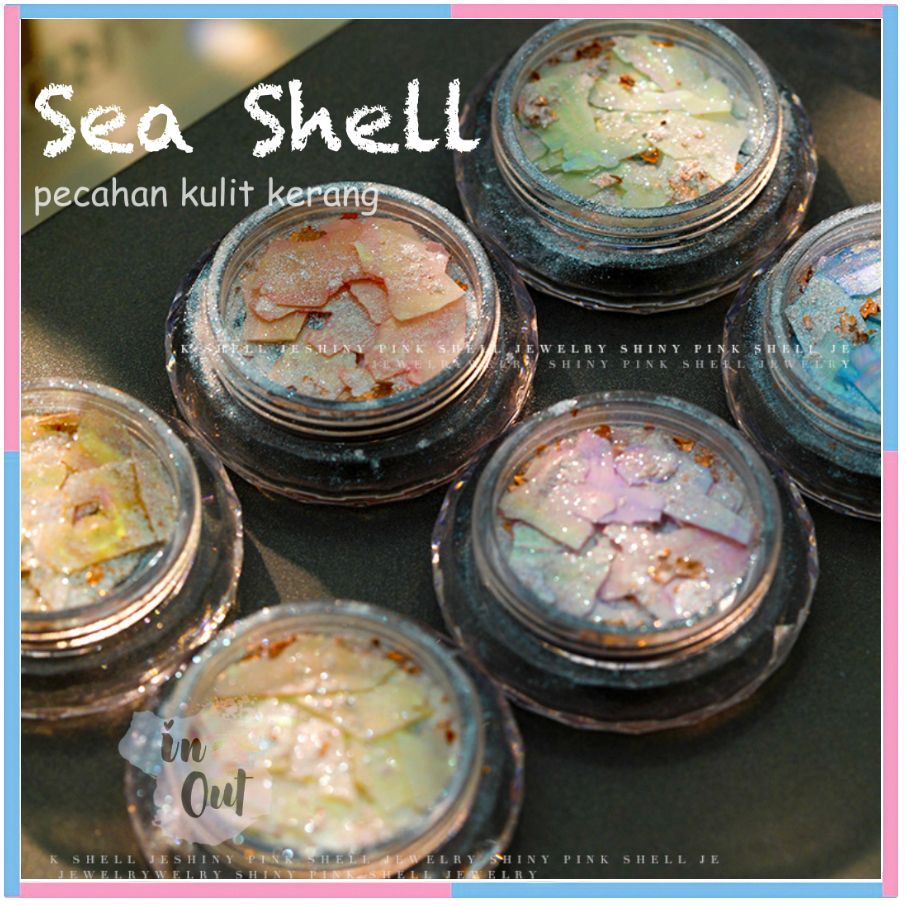 Jual Shiny Sea Shell Dust Nail Art accessories Pecahan kulit kerang ...