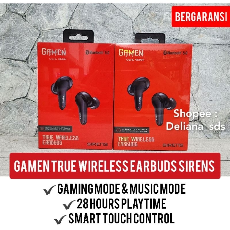 Jual Gamen True Wireless Earbuds Sirens Garansi Resmi 1 Tahun TWS Gamen ...
