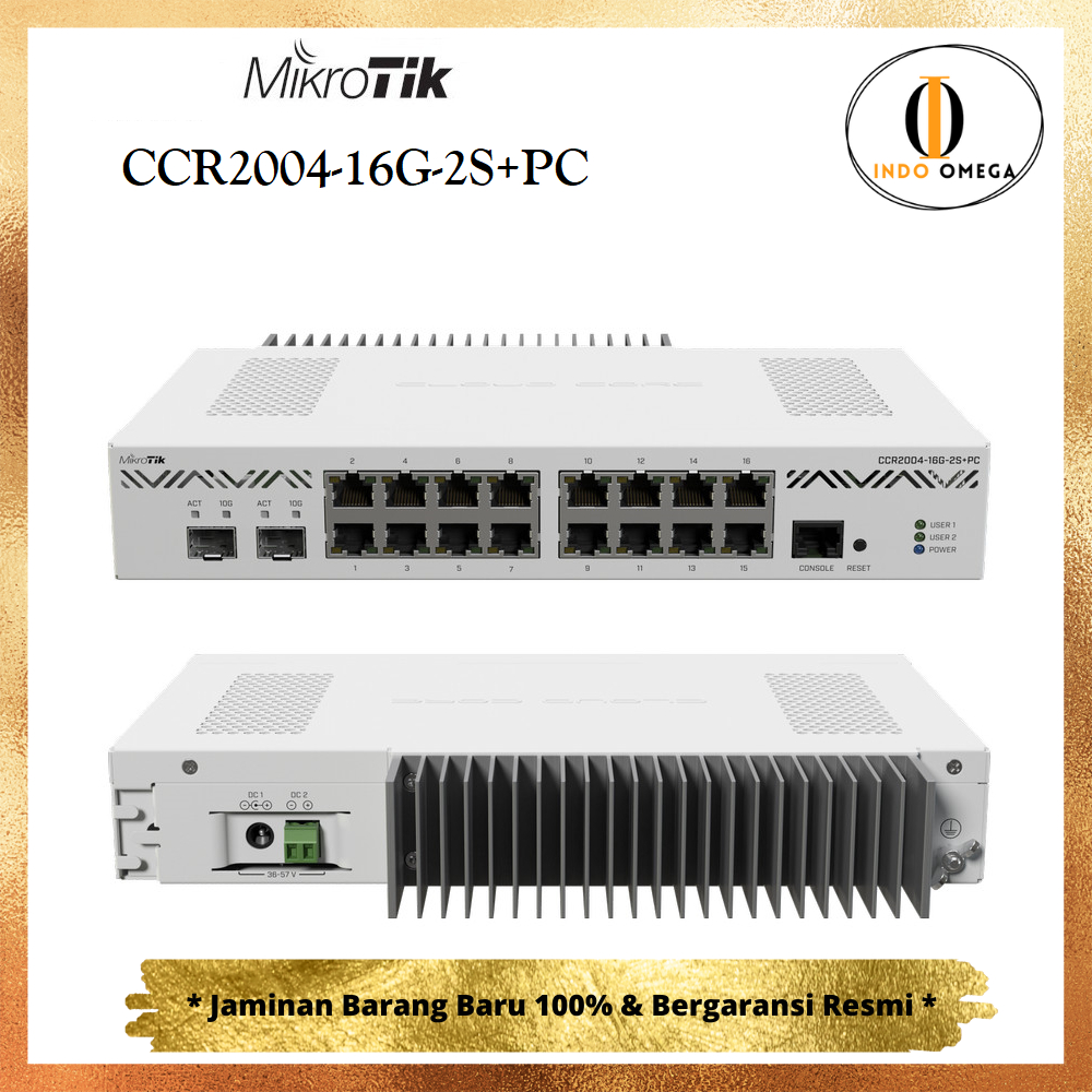 Jual Mikrotik CCR2004-16G-2S+PC Cloud Core Router CCR 2004 16G 2S+ PC ...