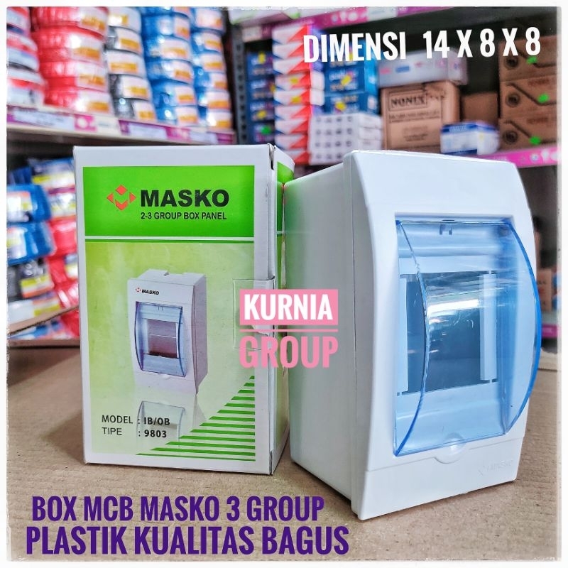 Jual MASKO Box MCB 2-3 Grup Tutup Inbow Outbox 9803 Rumah Sekring Fuse ...