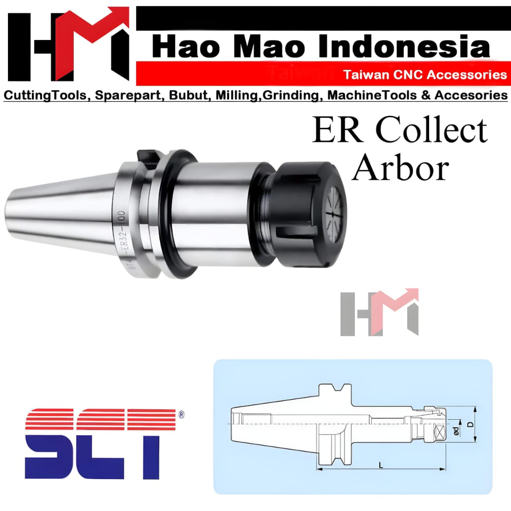 Jual Arbor Miling CNC Holder Arbor BT40-ER20-150 Collet Chuck ER20 ...