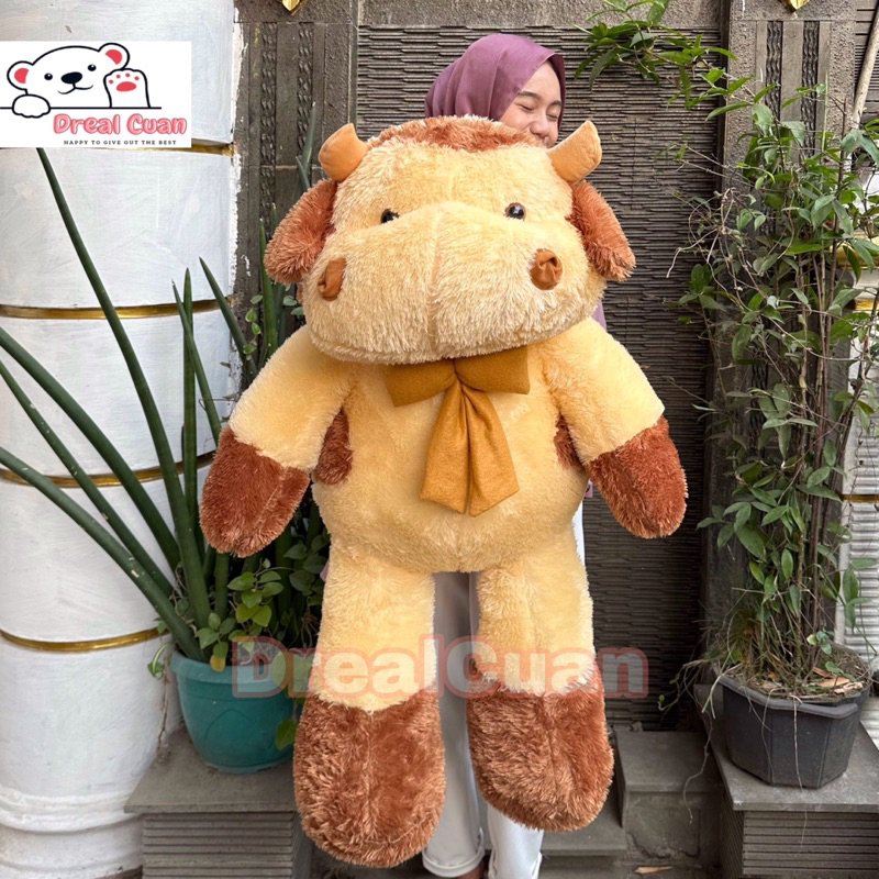Jual Boneka Hewan Sapi cow Berdiri Duduk Standing Super Besar Jumbo 1 ...