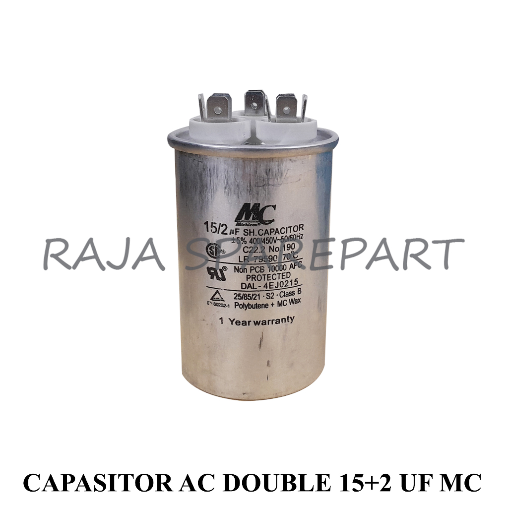 Jual C152MC CAPACITOR AC MERK MC/KAPASITOR/CAPASITOR AC DOUBLE 15+2 UF MC | Shopee Indonesia
