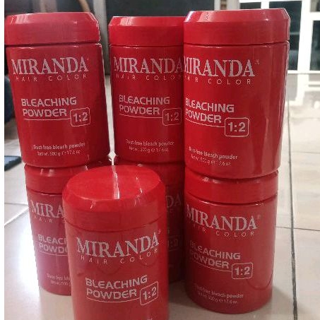 Jual BLEACHING MIRANDA POWDER WARNA BIRU 500 GRAM (kemasan baru pot ...