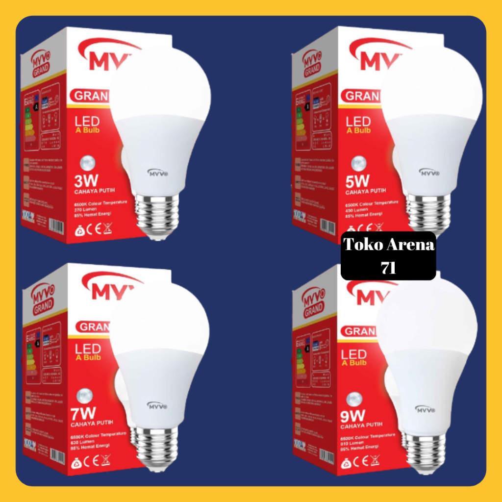 Jual LAMPU LED MYVO GRAND A 3W 5W 7W 9W 3 Watt 5 Watt 7 Watt 9 Watt ...