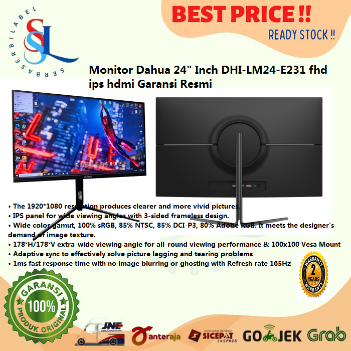 Jual Monitor Dahua 24" Inch DHI-LM24-E231 fhd ips hdmi Garansi Resmi | Shopee Indonesia