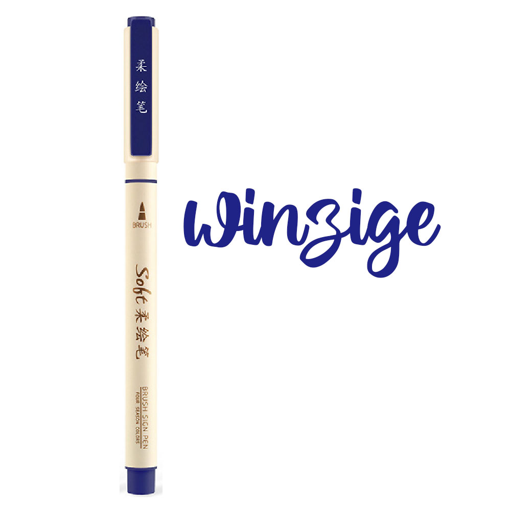 Jual Winzige 12 Colors Brush Pen Aesthetic Brush Lettering Calligraphy ...