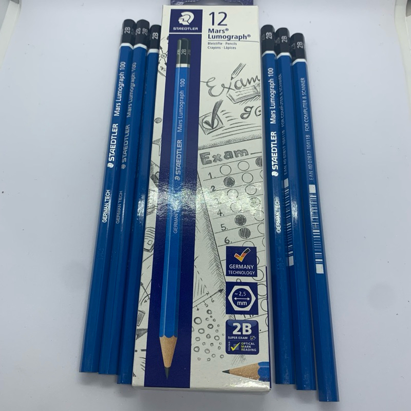 Jual Pensil 2B Staedtler Mars Lumograph Original Product (1 Pcs ...