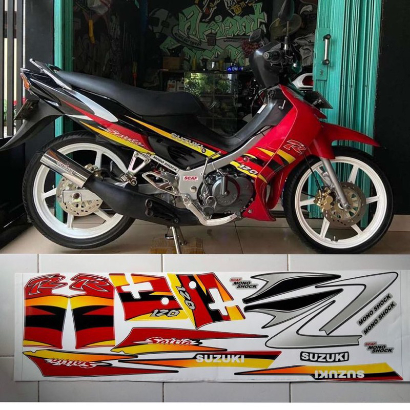 Jual Sticker striping Suzuki Satria R120 hiu transparan (bisa request ...