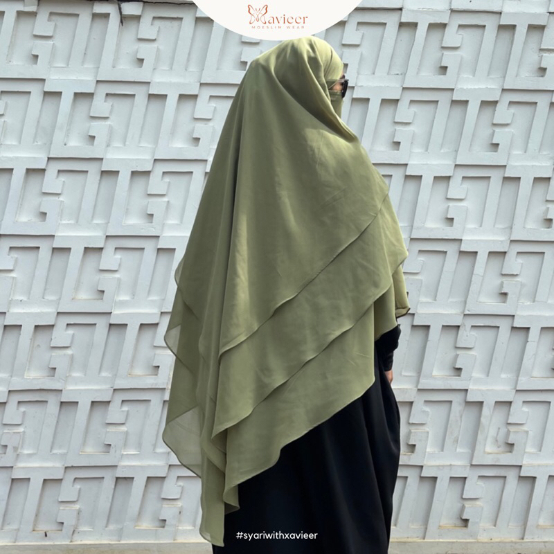 Jual XAVIEER - HAWA FRENCH KHIMAR - FRENCH KHIMAR 3 LAYER | Shopee ...