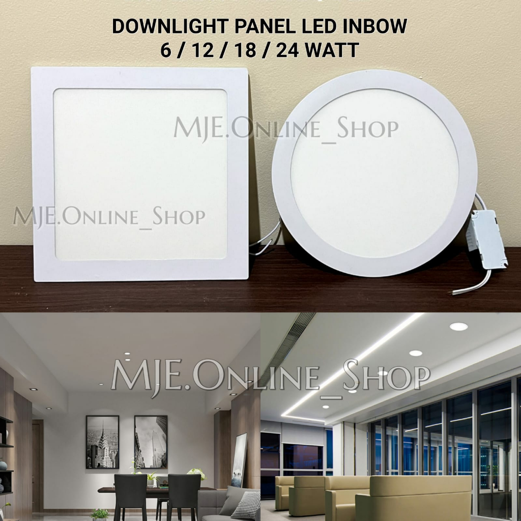 Jual LAMPU DOWNLIGHT LED PANEL INBOW 6/12/18/24 WATT MODEL BODI KOTAK ...