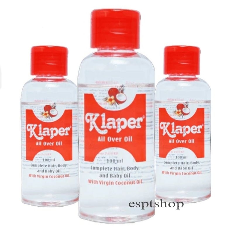 Jual Klaper All Over Oil (with virgin coconut oil) 100 mL | Shopee ...