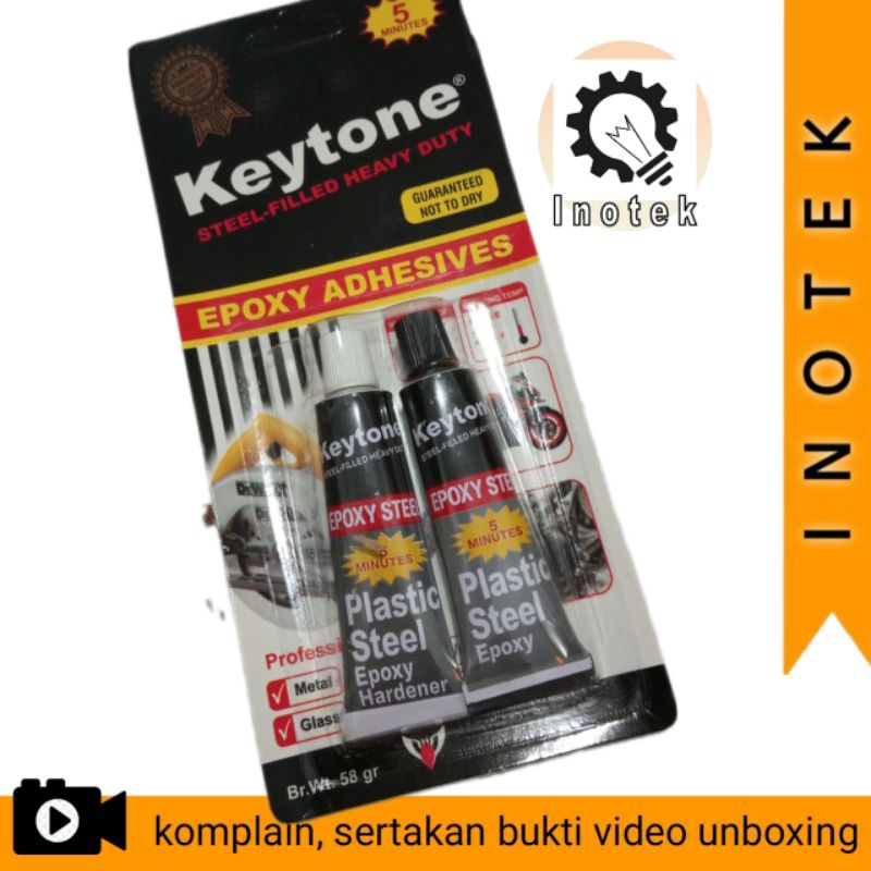 Jual Lem epoxy hitam putih 48 gr lem besi kayu keramik karet serba guna ...