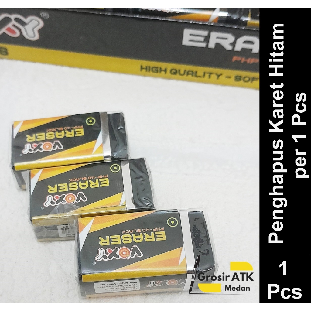 Jual Voxy Penghapus Pencil Karet Hitam/Penghapus/Setip Karet | Shopee Indonesia