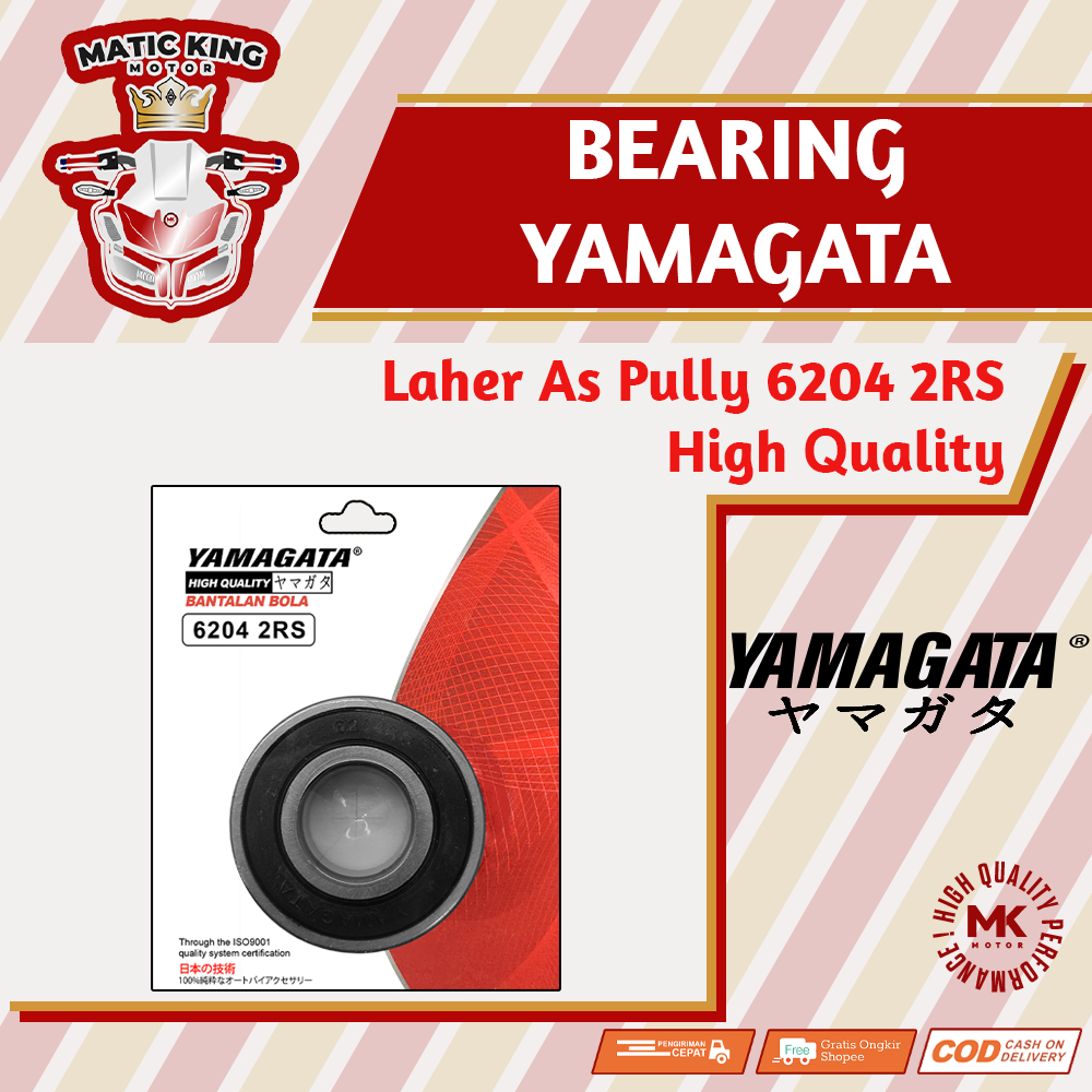 Jual Bearing Laher lahar 6204 2RS As Puli Beat Vario Scoopy Yamagata ...