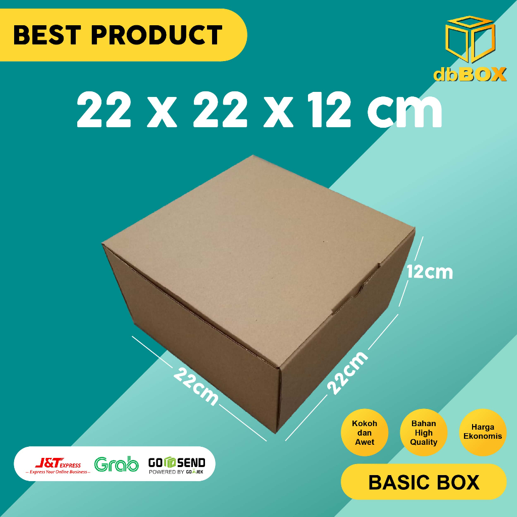Jual (10 pcs) Kardus 22x22x12 cm --box Die Cut dan easy usage ...
