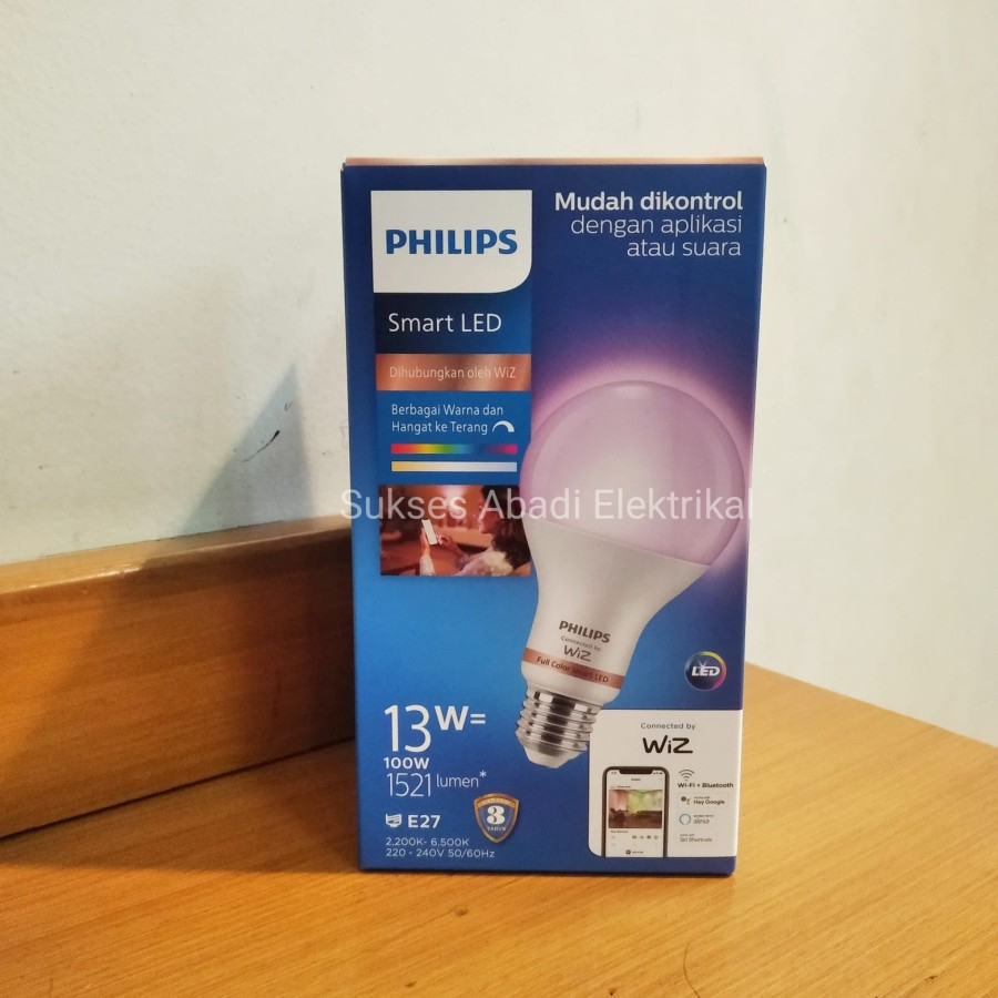 Jual LAMPU SMART WiFi RGB LED 13W PHILIPS TUNEABLE DIMMER WARNA ...