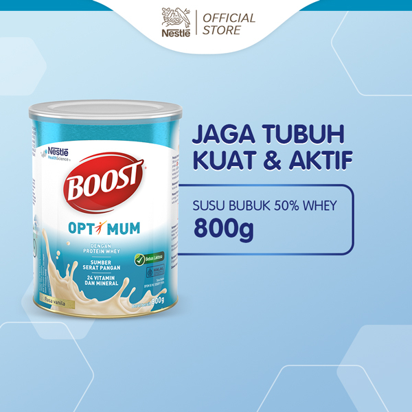 Jual NESTLE BOOST Optimum Susu Nutrisi Vanila Dewasa dan Lansia Kaleng 800g | Shopee Indonesia