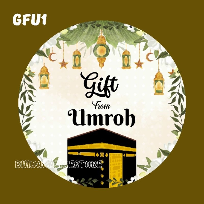 Jual Sticker stiker label Gift From Hajj & Umroh Hangtag dekorasi ...