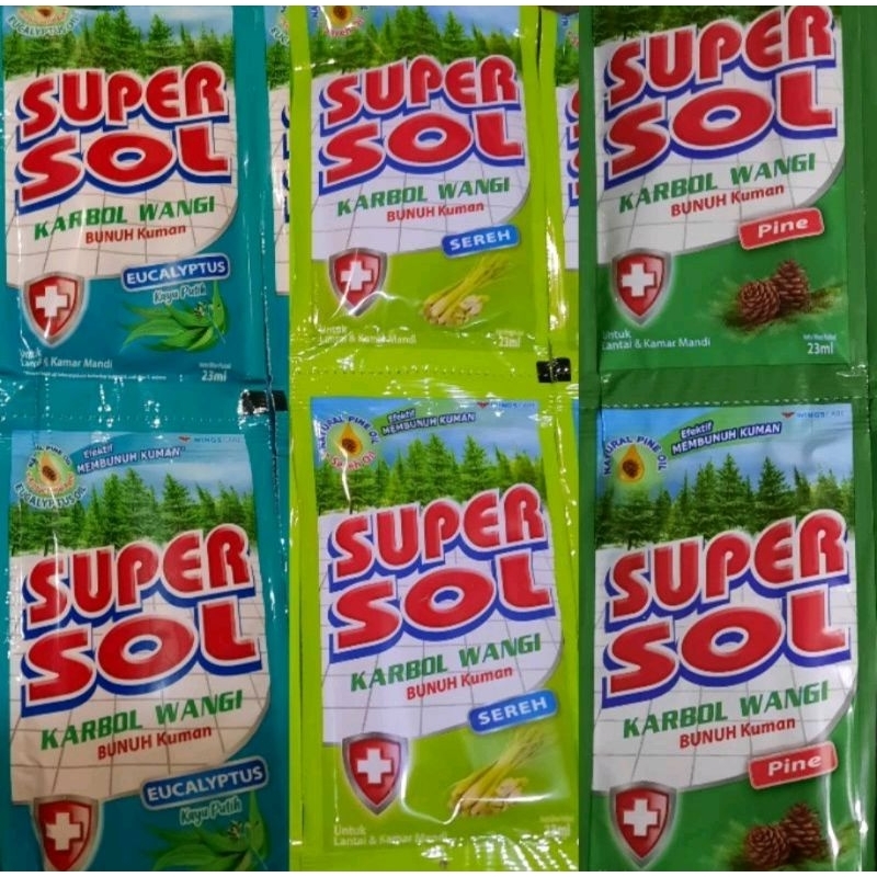Jual Supersol Karbol Sachet 19ml Isi Serenceng | Shopee Indonesia