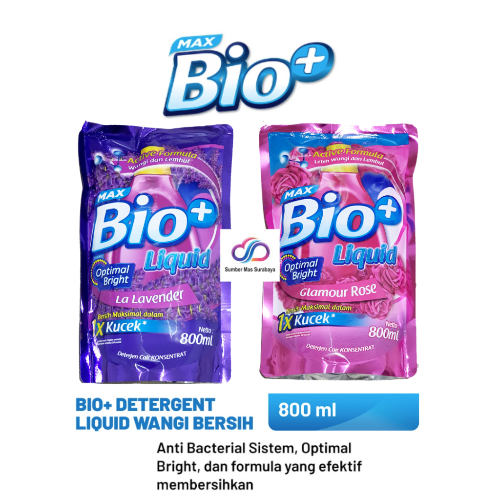 Jual Bio+ Detergent Liquid Wangi Bersih 800 ml Bio+ Detergen Cair 800ml ...