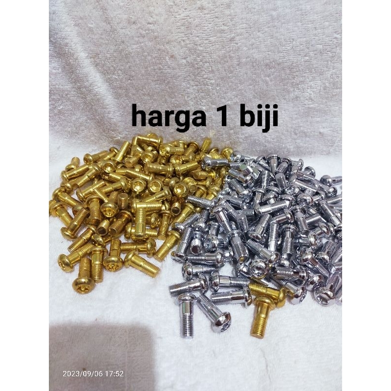 Jual baut kaliper gold chrome yamaha nmax aerox mio xeon fazzi jupiter vega baut kepala babi ...