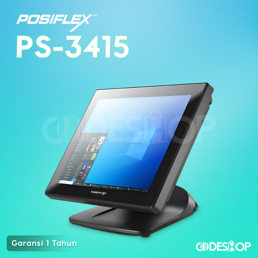 Jual POSIFLEX PS-3415 - 15 MESIN KASIR LAYAR SENTUH PS3415 LENGKAP ...