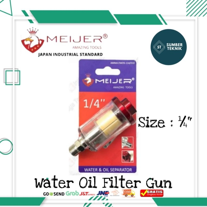 Jual MEIJER Water Oil Filter Spray Gun Trap Udara Kompresor Separator 1 ...