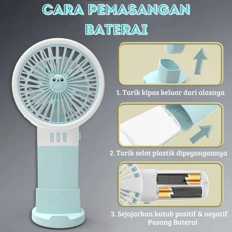 Jual Kipas angin Tangan karakter Tangan Karakter Tenaga Baterai AA /Cas ...