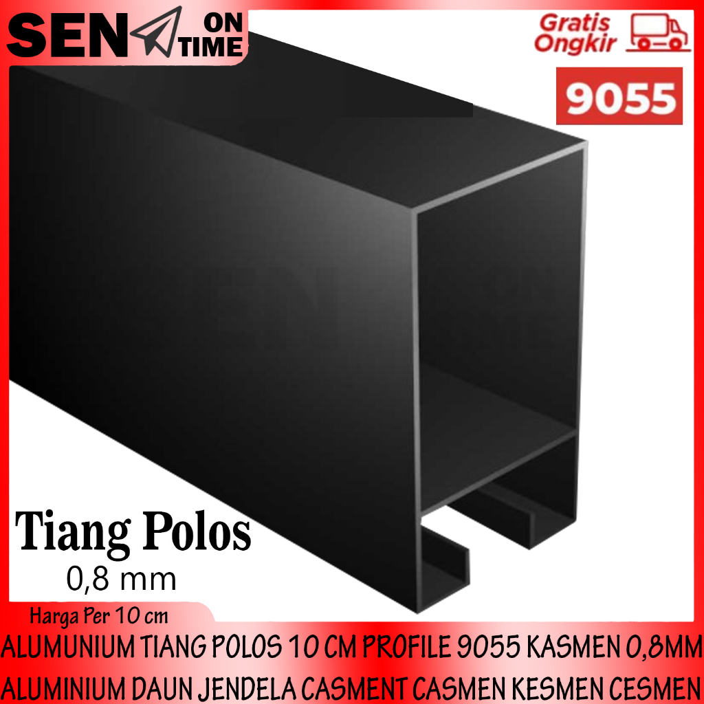 Jual ALUMUNIUM TIANG POLOS 10 CM PROFILE 9055 KASMEN 0,8MM ALUMINIUM ...