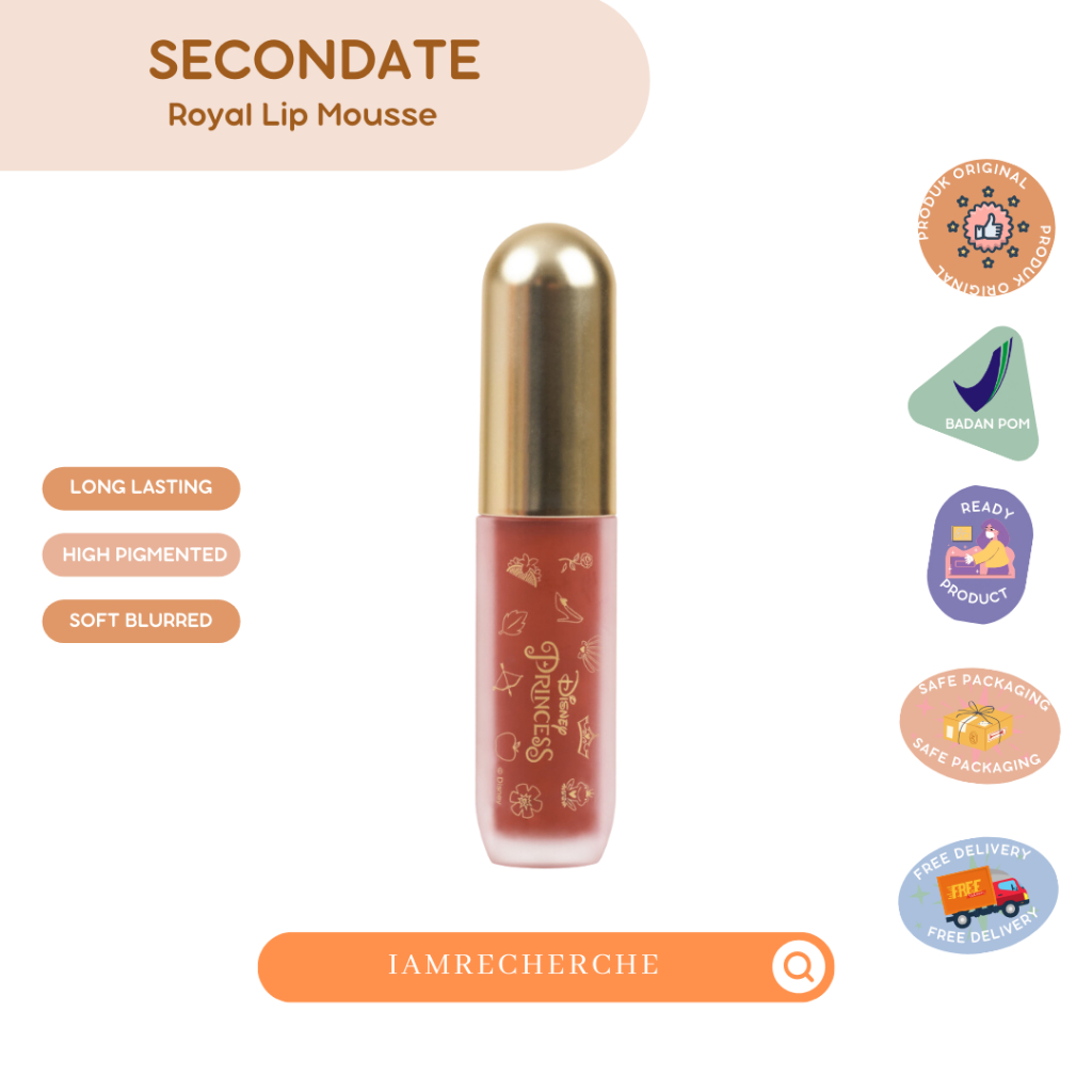 Jual SECONDATE Royal Lip Mousse exp juni 2025(FREE FACE CASTLE PALLETE ...