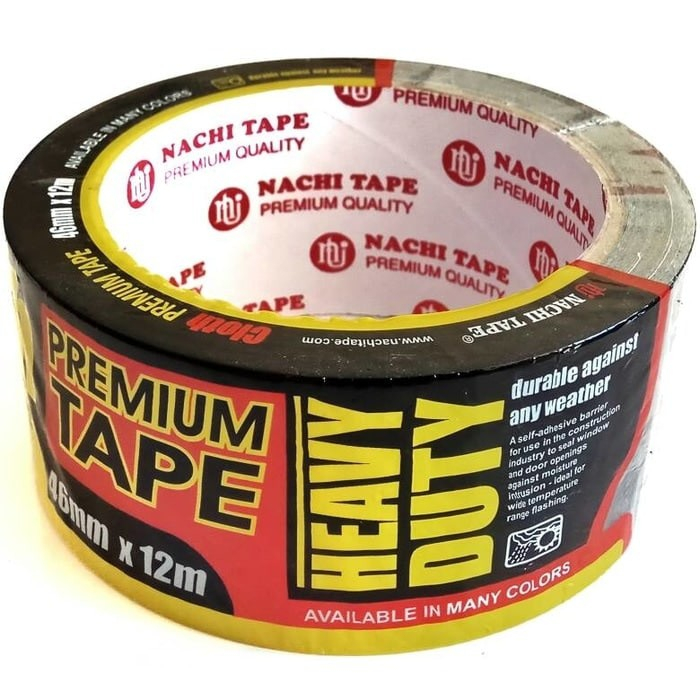 Jual NACHI LAKBAN KAIN HITAM / CLOTH TAPE 2 INCH 46MM x 12 METER PER ...