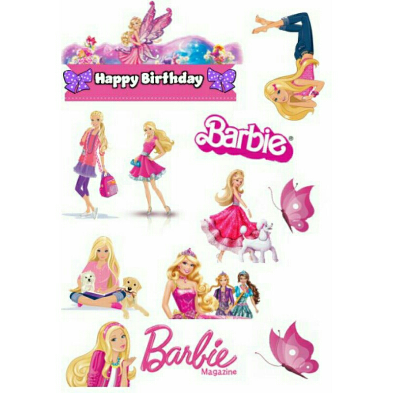 Jual Topper Cake Tema BARBIE Custom Nama | Shopee Indonesia