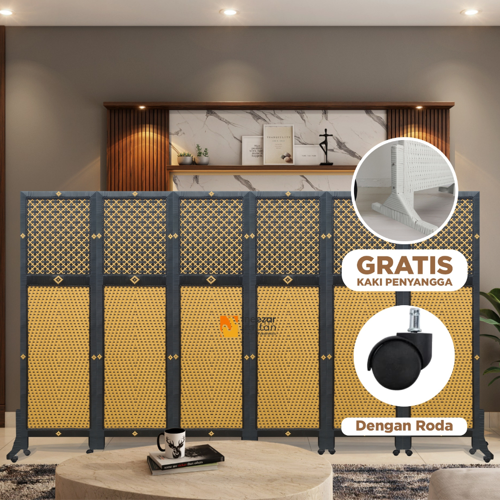 Jual READY STOCK - 6 Pintu Sketsel Rotan No.30 Pembatas penyekat ...
