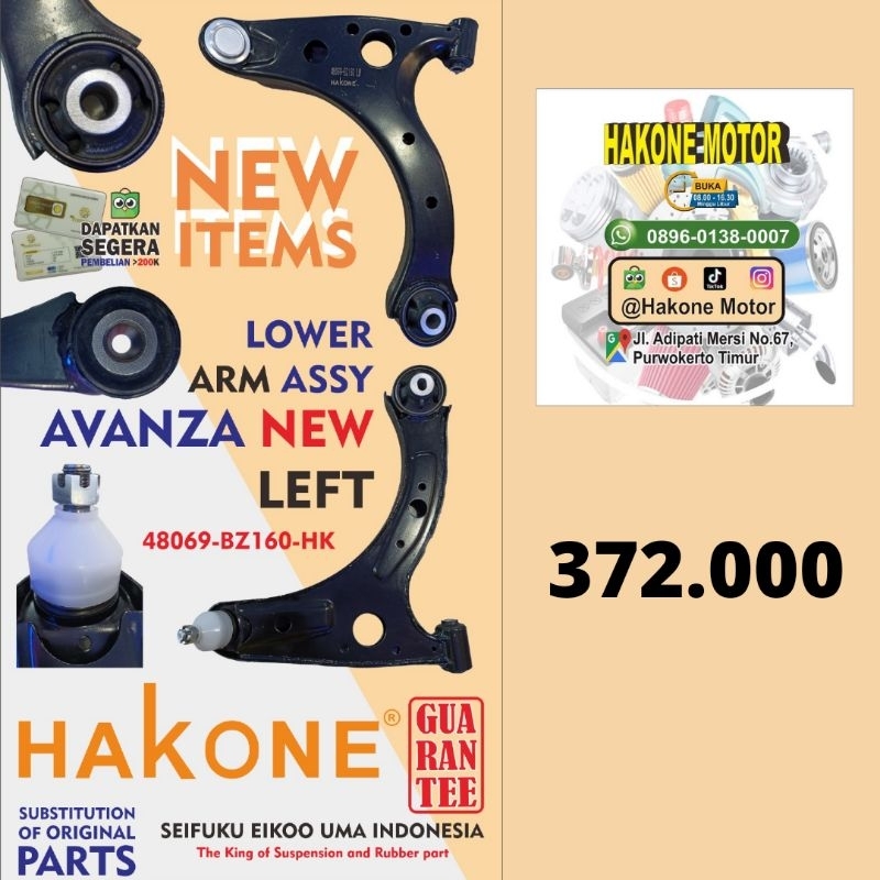 Jual Lower arm Assy Toyota Avanza New Right /Left original hakone ...