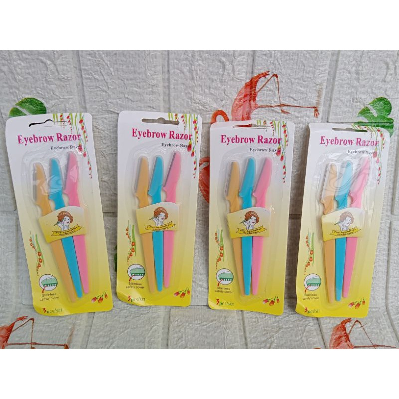 Jual [SCA] Set Cukuran Alis Isi 3 / Pencukur Alis isi 3 / Alat Cukur ...