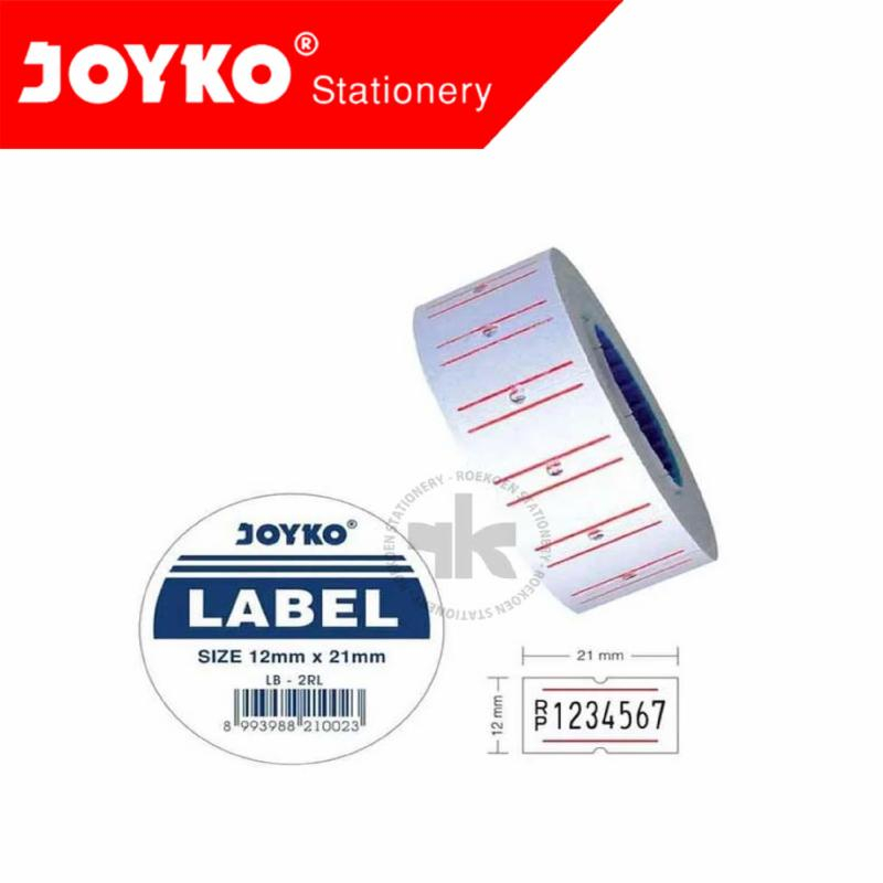 Jual Joyko Label Rol 1 Line Putih Garis Merah LB-2RL 12x21mm | Shopee ...