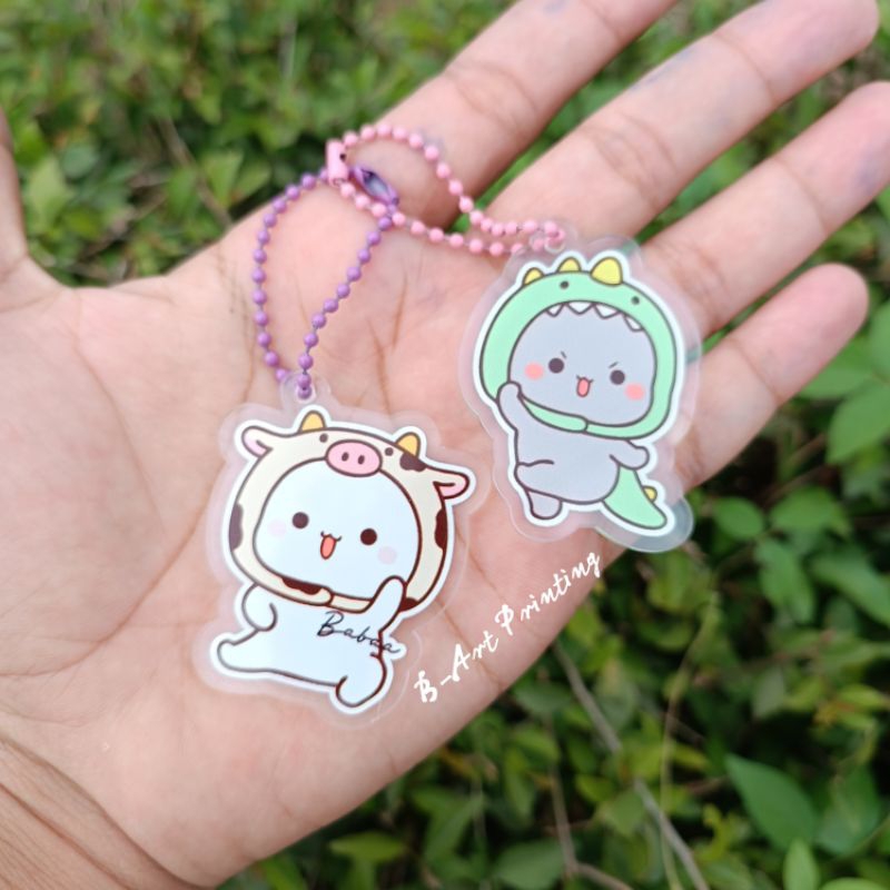 Jual UV Print GANTUNGAN KUNCI BENTUK CUSTOM AKRILIK MODEL RANTAI BEAD CHAIN GANCI GAMBAR PRINT ...