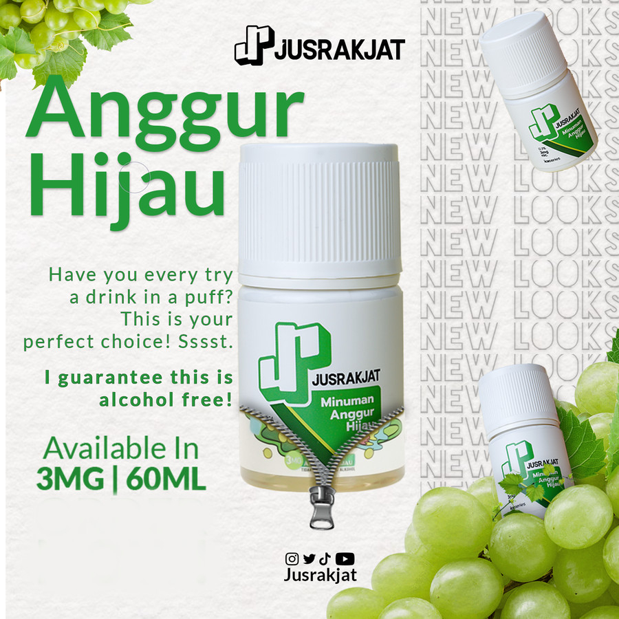Jual LIQUID PELAGA ANGGUR HIJAU 60ML By JUSRAKJAT | Shopee Indonesia