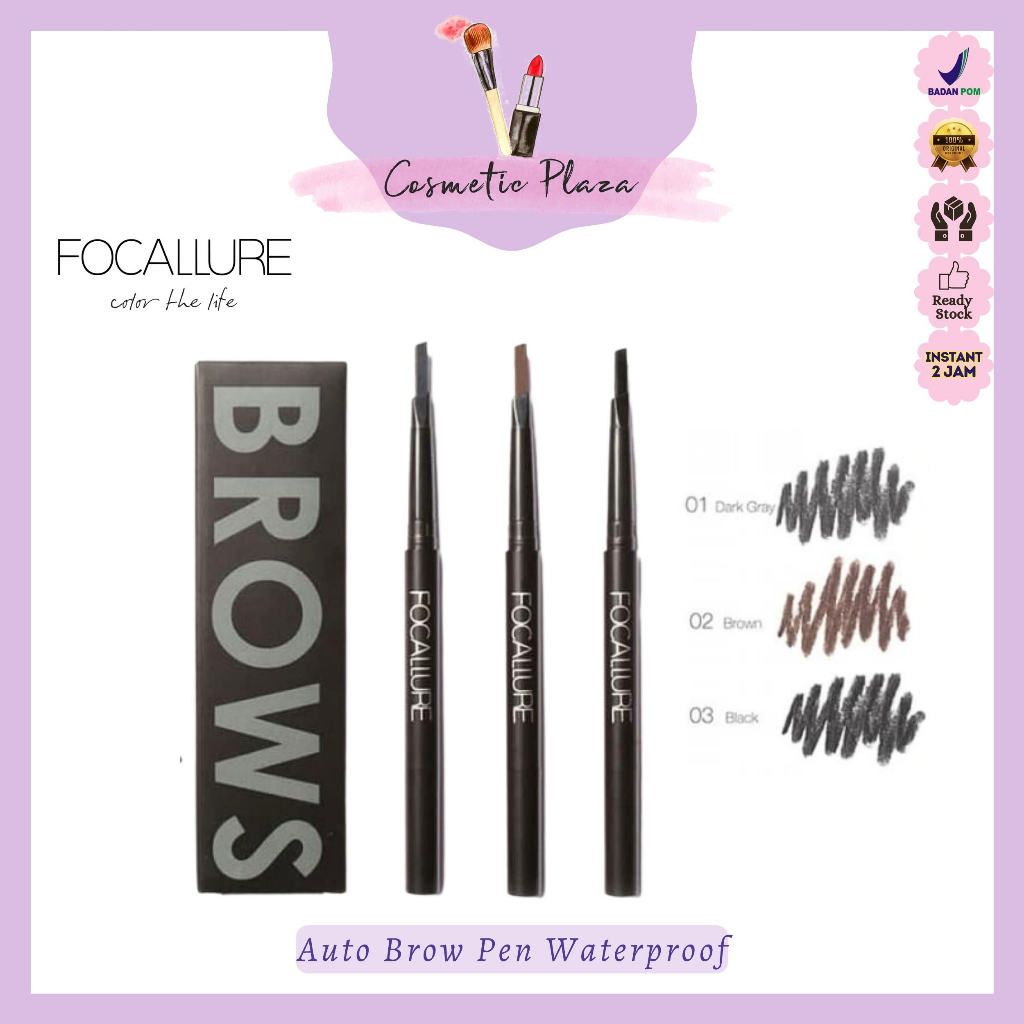 Jual FOCALLURE Waterproof Eyebrow Brow Pencil Pensil Alis Long lasting ...