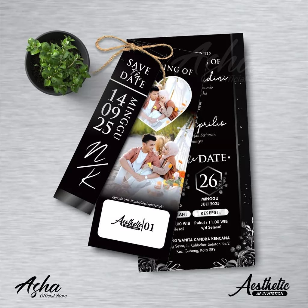 Jual SAMPLE UNDANGAN NIKAH ASHA - SAMPLE CETAK UNDANGAN PERNIKAHAN ...