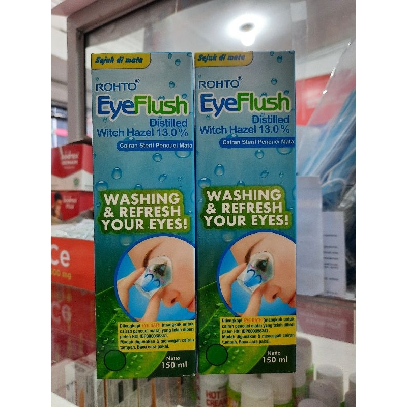 Jual Rohto eyeflush cairan steril pencuci mata 150 ml | Shopee Indonesia