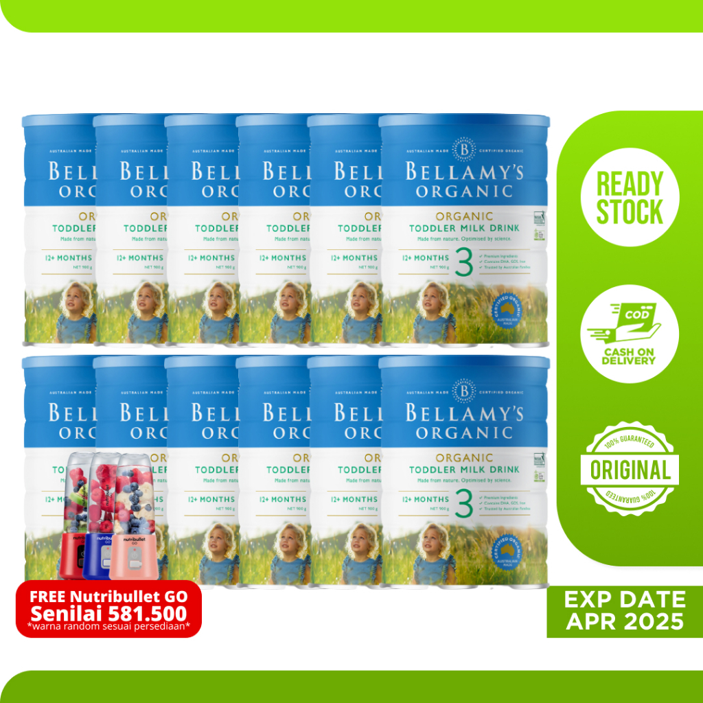 Jual Paket 12 Pcs Bellamys Organic Step 3 - Susu Bayi Organik Anak Usia ...