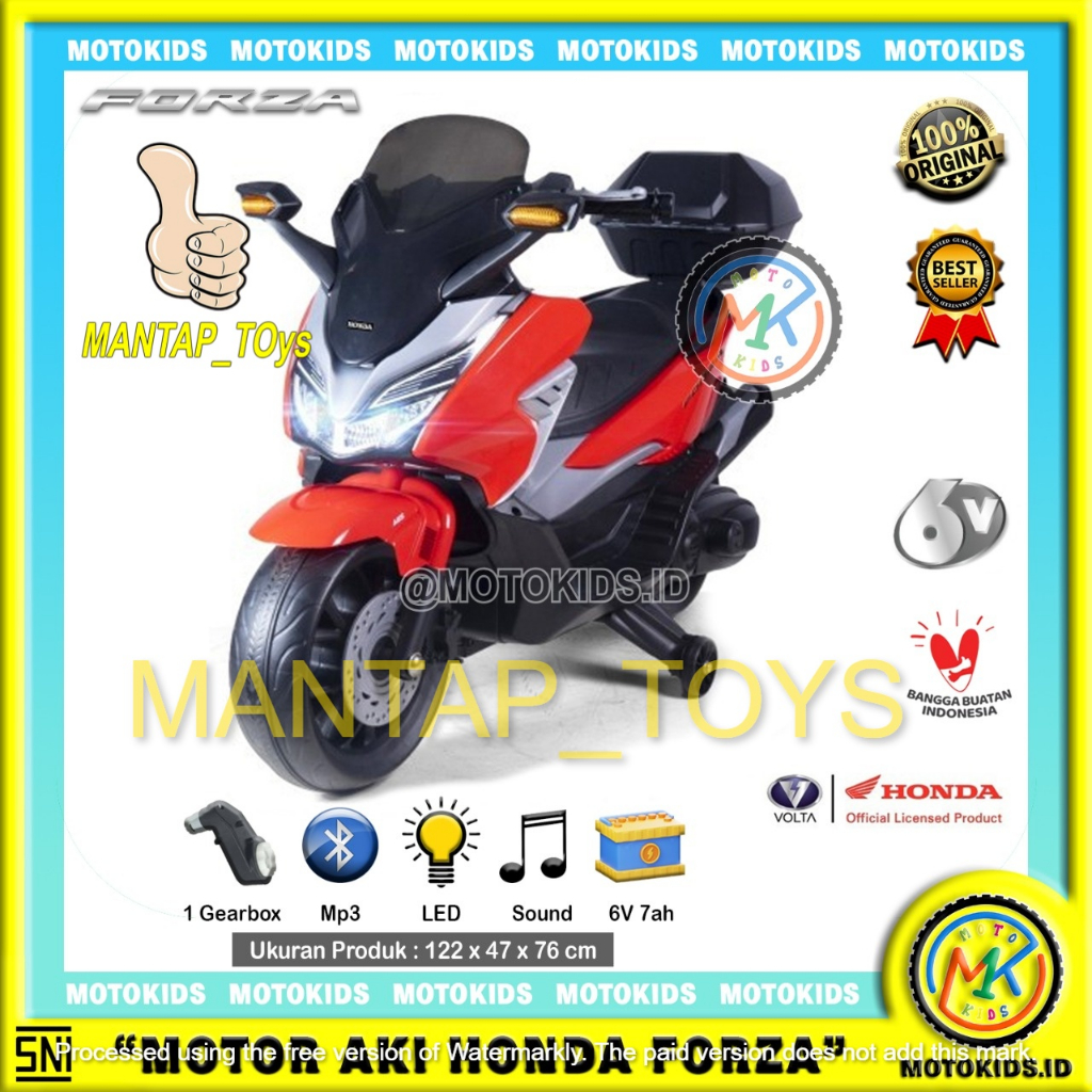 Jual Mainan Anak Motor Aki Anak Forza lisensi HONDA Original SHP Toys ...