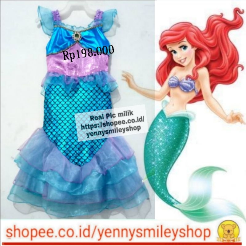 Jual Kostum mermaid anak YN369 baju mermaid Premium | Shopee Indonesia